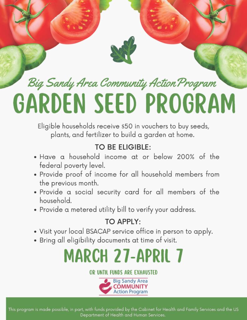 2023 Garden Seed Program - Big Sandy Area Community Action Program